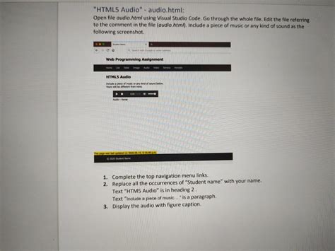 Solved Audiohtml Code
