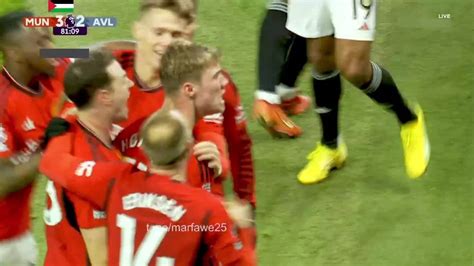 Manchester United 3 2 Aston Villa Rasmus Hojlund 82 R