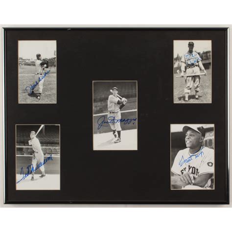 Baseball Hall Of Fame 14x18 Custom Framed Photo Display Signed By 5