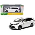 Toyota Sienna White Minivan 124 Scale Diecast Model Car With Real