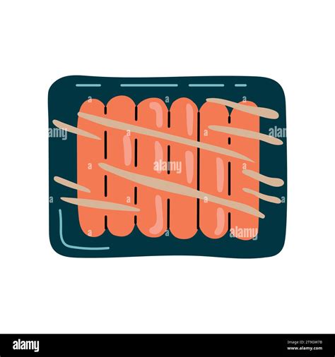 Hand Drawn Packaged Sausages Color Element Cartoon Unprocessed Food