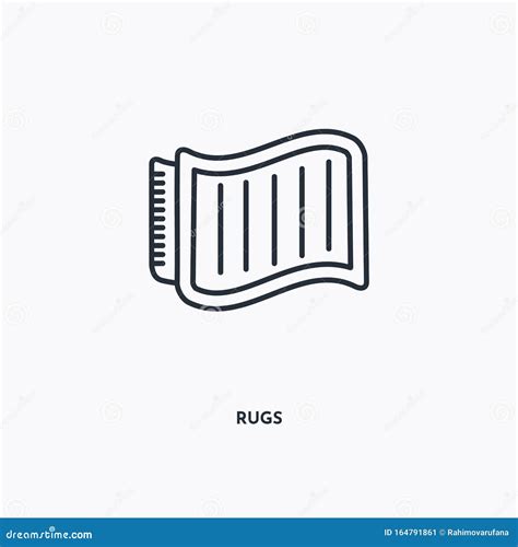 Rugs Outline Icon Simple Linear Element Illustration Isolated Line