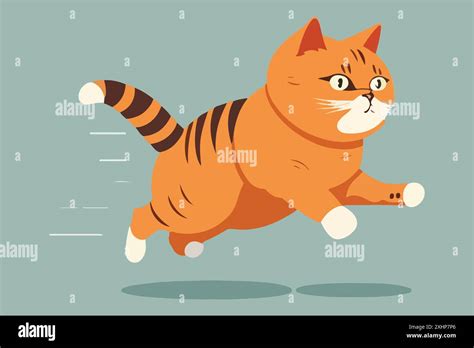 Cat Running Vector Illustration Stock Vector Image And Art Alamy