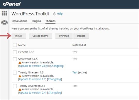 managing wordpress themes with wordpress toolkit knowledgebase