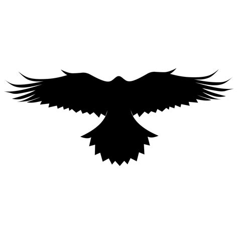 Flying Crow Silhouette Striking Black And White Graphic For Design Projects