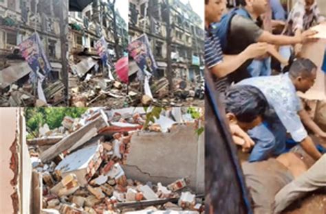 Woman Killed 3 Injured As Portion Of Mumbai Building Crashes