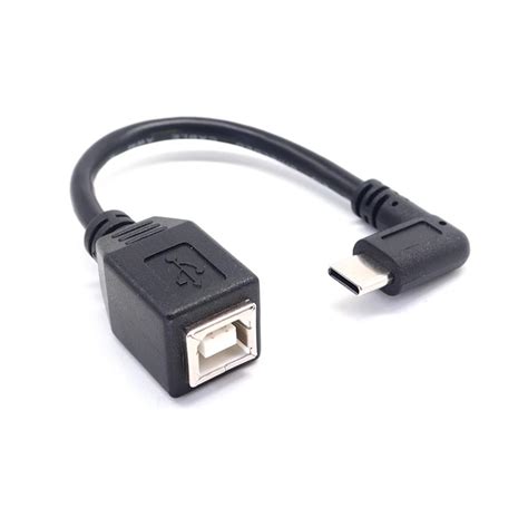 China Right Angle Usb C Male To Usb B Female Adapter Cable Factory Usb