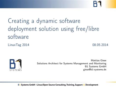 Ppt Creating A Dynamic Software Deployment Solution Using Freelibre Powerpoint Presentation