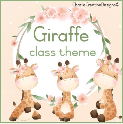 Giraffe Classroom Theme Charlie Creative Designs