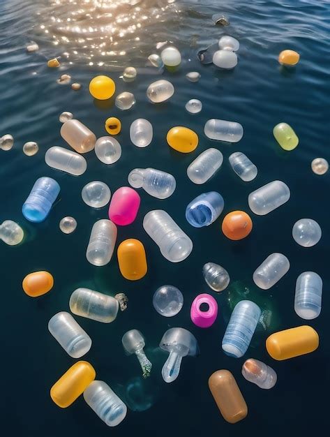 Premium Photo Plastic Floats In The Ocean Or Sea Pollution Issue