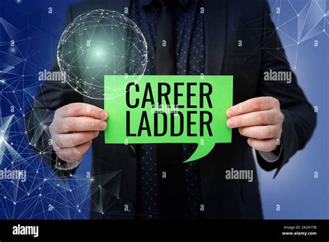 Conceptual Caption Career Ladder Business Overview Job Promotion