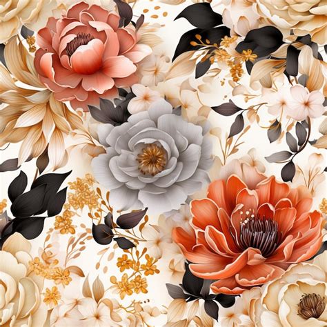 There Is A Large Flower Pattern With Many Different Colors Generative