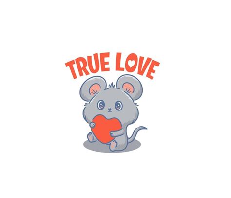Premium Vector Cute Mouse Hugging In Love Mascot Premium Vector Cute Mouse Hugging In Love Mascot