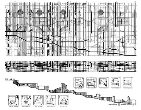 Jussieu Library Unfolded Section Diagram Architecture Architecture