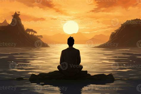 Mindfulness For Sexual Well Being Generative AI Stock Photo