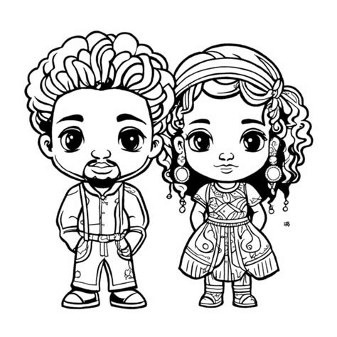 Download Stylized Characters Coloring Page Coloring Pages Online