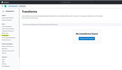 Elasticsearch Transform Rollup