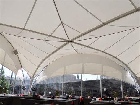 Tensile Fabric Structure With Lighting