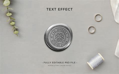 Premium Psd Wax Seal Stamp Text Effect