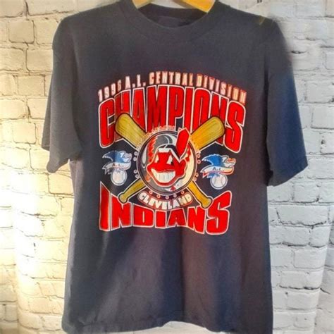 Vintage 1996 Cleveland Indians Guardians Central Depop