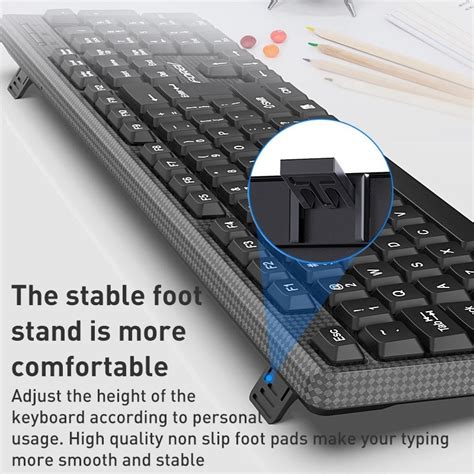 Forev Fv68 Wired Gaming Keyboard Mouse Set Black