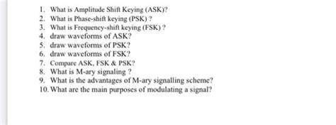 Solved What Is Amplitude Shift Keying ASK What Is Chegg