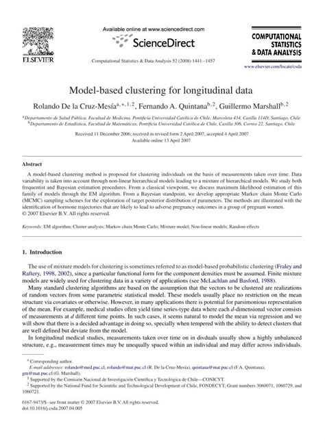pdf model based clustering for longitudinal data dokumen tips