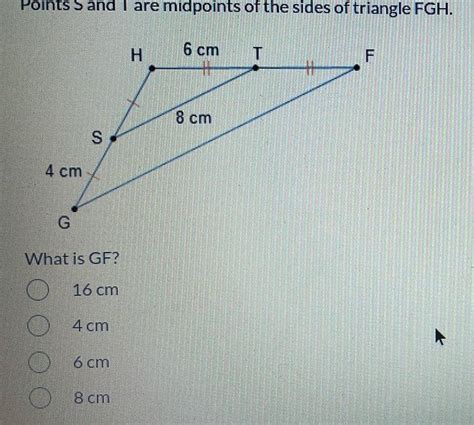 [answered] Points S And I Are Midpoints Of The Sides Of Triangle Fgh 4