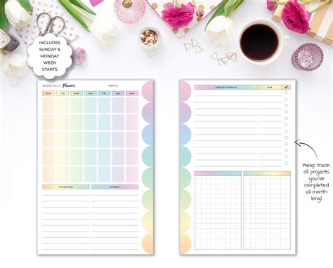 Productivity Planner Bundle Inserts For Mini Happy Planner Etsy