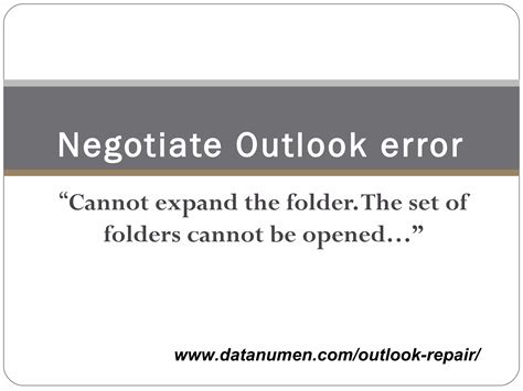 3 methods to fix outlook error cannot expand the folder ppt