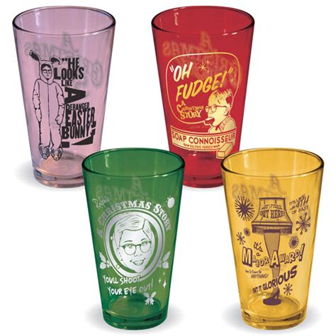 A Christmas Story Movie Collectible Tinted Pint Bar Glasses