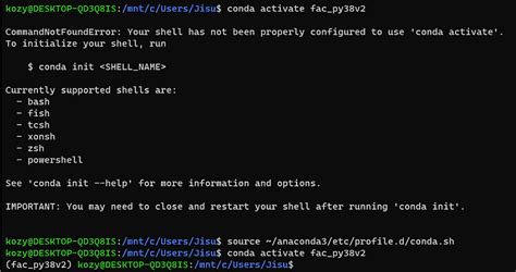 Linux에서 Conda Activate 안 됨 Commandnotfounderror Your Shell Has Not