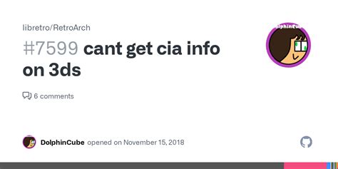 Cant Get Cia Info On 3ds · Issue 7599 · Libretroretroarch · Github