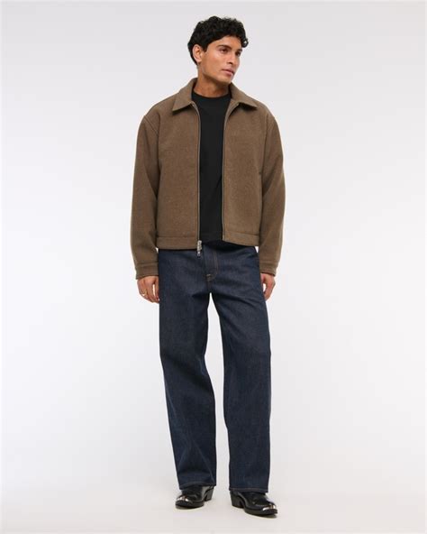 Mens Premium Heavyweight Cropped Abercrombie And Fitch