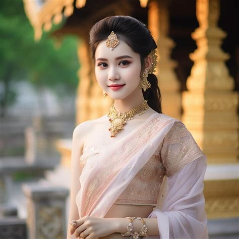 Premium Ai Image A 18yearold Thai Girl With A Very Beauty Like A Goddess