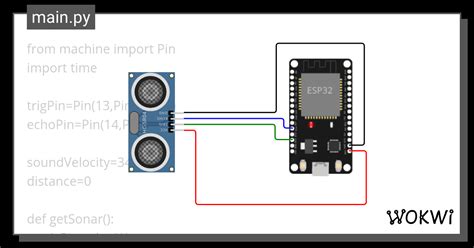 Projet2 Calcule Distance Wokwi Esp32 Stm32 Arduino Simulator