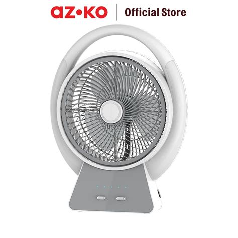Jual Azko Krisbow 8 Inci Kipas Angin Meja Dengan Lampu Rechargeable Putih Shopee Indonesia