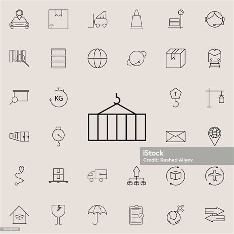 컨테이너 아이콘입니다 웹 및 모바일에 대 한 보편적인 물류 아이콘 설정 강철에 대한 스톡 벡터 아트 및 기타 이미지 강철 걸이 장비 금속 Istock