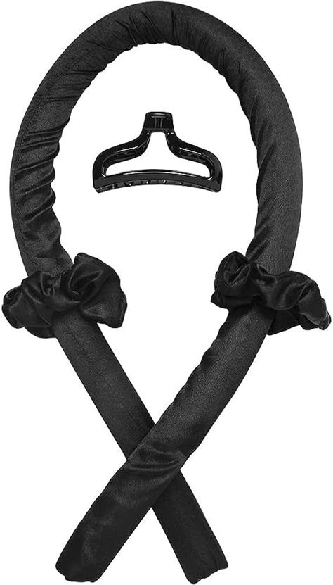 Heatless Curling Rod Headband No Heat Silk Ribbon Curling Rod Hair Roller Curls With Hair Claw