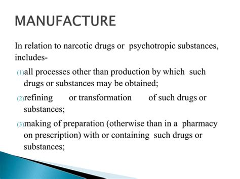 Narcotic Drugs And Psychotropic Substances Act Ndps Pptx