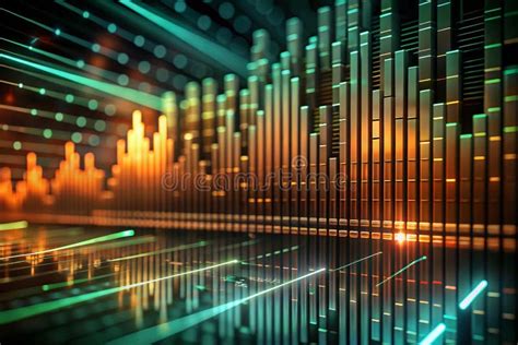 Abstract Data Visualization Digital Audio Waveforms Futuristic