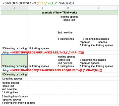 Google Sheets Remove All Excessive Line Breaks At End Of Cell Stack Overflow