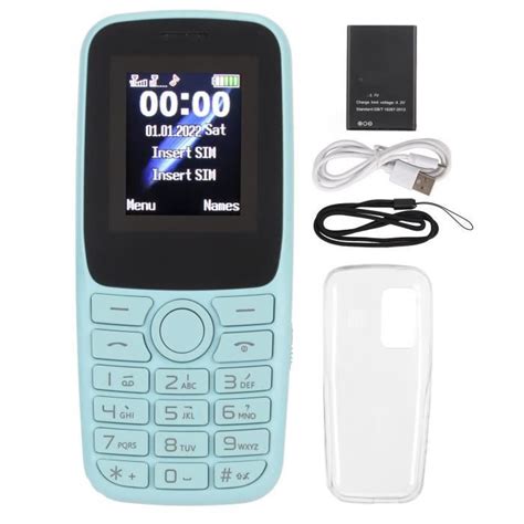 Pwshymi Téléphone mobile 2G déverrouillé pour personnes âgées et