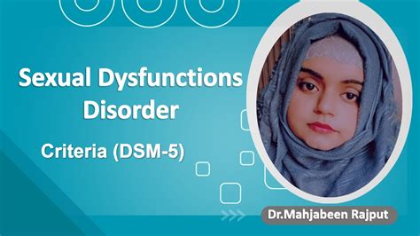Sexual Dysfunctions Disorder Part 1 Sexuality Dsm 5 Urduhindi