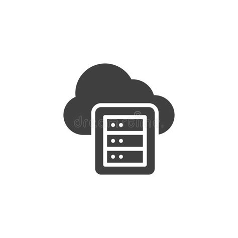 Cloud With A Server Rack Vector Icon Stock Vector Illustration Of Solid Logo 369436731