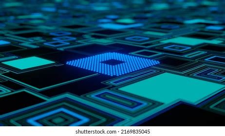 Cpu Modern Processor Abstract Technology D Stock Illustration