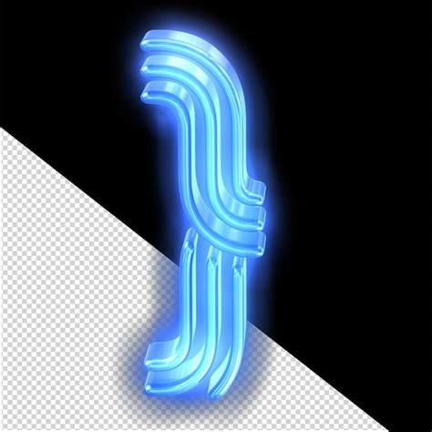 Premium Psd Blue Neon Symbol