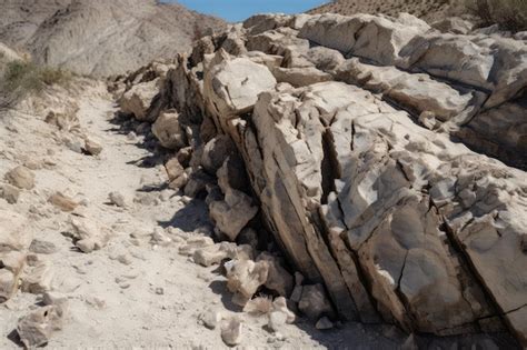 Premium Ai Image Closeup Of The Fault Line With Its Jagged Edges And