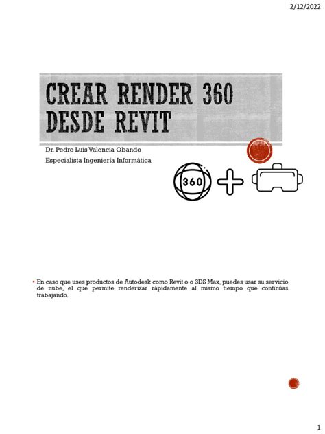 Crear Render 360 Desde Revit A360 Pdf Autodesk Revit Realidad Virtual