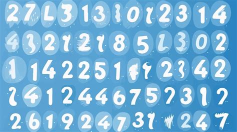 그 위에 숫자가 있는 파란색 배경 프리미엄 Ai 생성 벡터